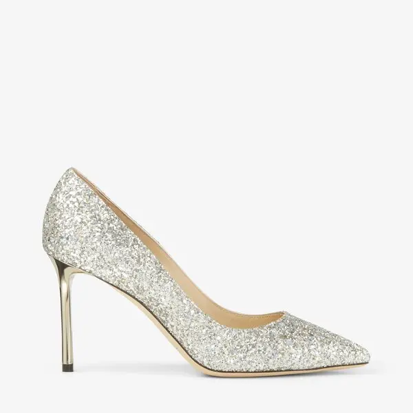 JIMMY CHOO Romy 85 Glitter Fabric Pumps