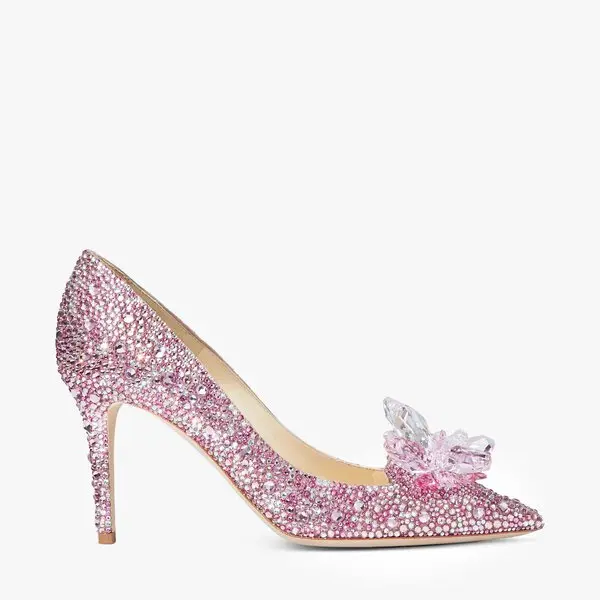 JIMMY CHOO Alia Crystal Pumps - Rose Mix