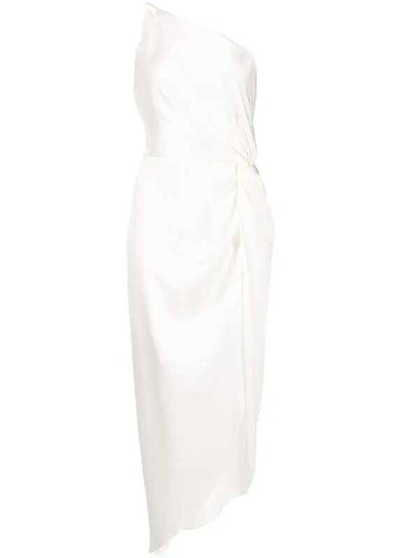 Michelle Mason Twist-knot Silk Dress - White