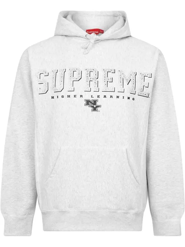 Supreme Gems Logo-print Hoodie - Grey