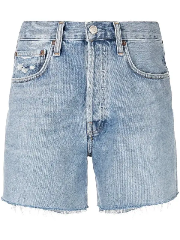 AGOLDE Distressed Denim Riley Shorts