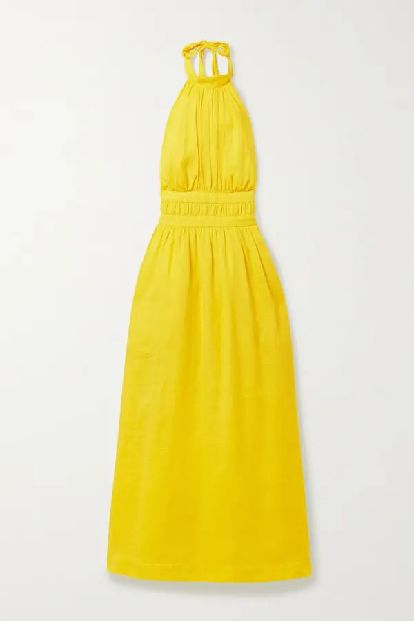 zimmermann shelly halter dress Zimmermann Shelley Halter Neck Midi Dress Orange Size 1 / Au 10