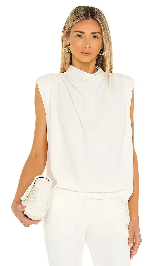 Amanda Uprichard Sleeveless Fabienne Top - Ivory