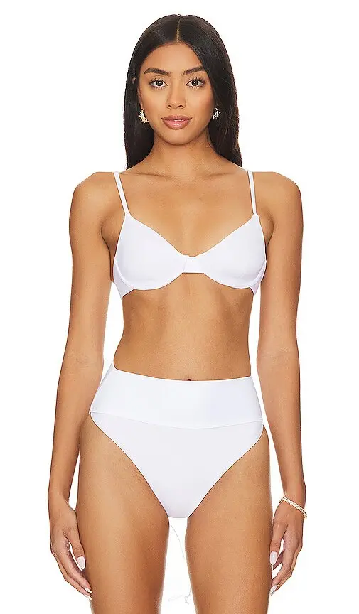 Beach Riot Camilla Bikini Top - White
