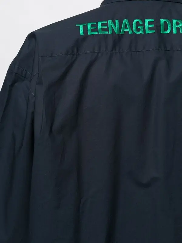 Raf Simons Teenage Dreams Bowling Shirt - Blue