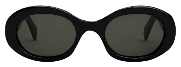 Celine Triomphe Oval Sunglasses - Black Smoke