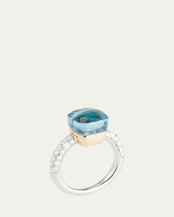 Pomellato Nudo Deep Blue Petite Ring - Two Tone Gold