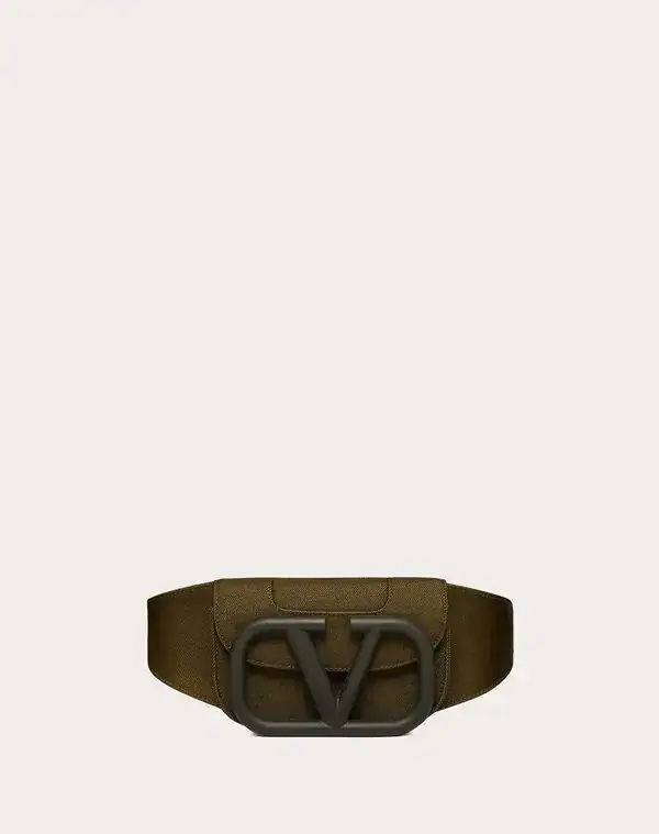 Valentino Garavani Supervee Belt Bag In Nylon In Olive - 40  display picture 3