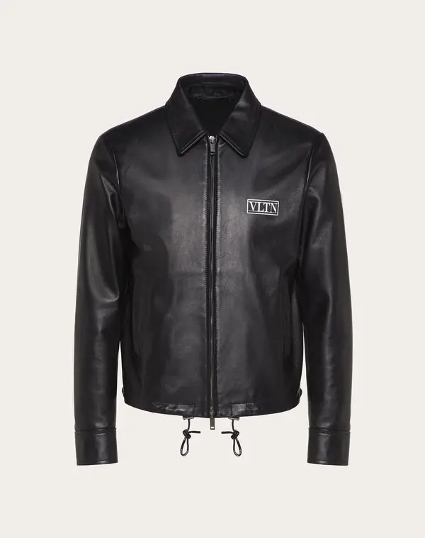 Valentino Garavani Vltn Tag Leather Jacket - Black | Editorialist