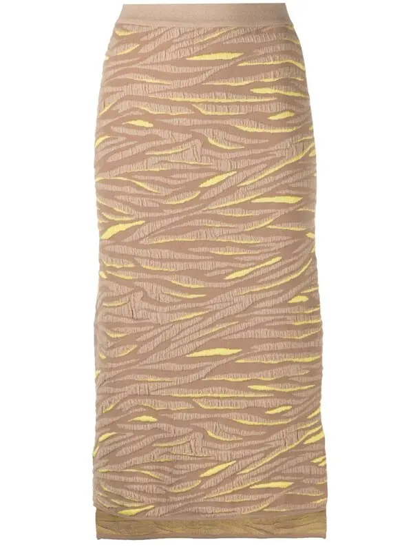 Stella McCartney Animal Pattern Knitted Skirt