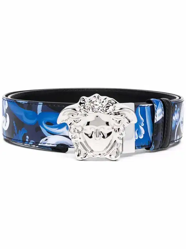 Versace Leather Belt With Logo Print VERSACE “Letter” LOGO BLACK LEATHER BELT Sz. 80cm/Small | eBay main image 4