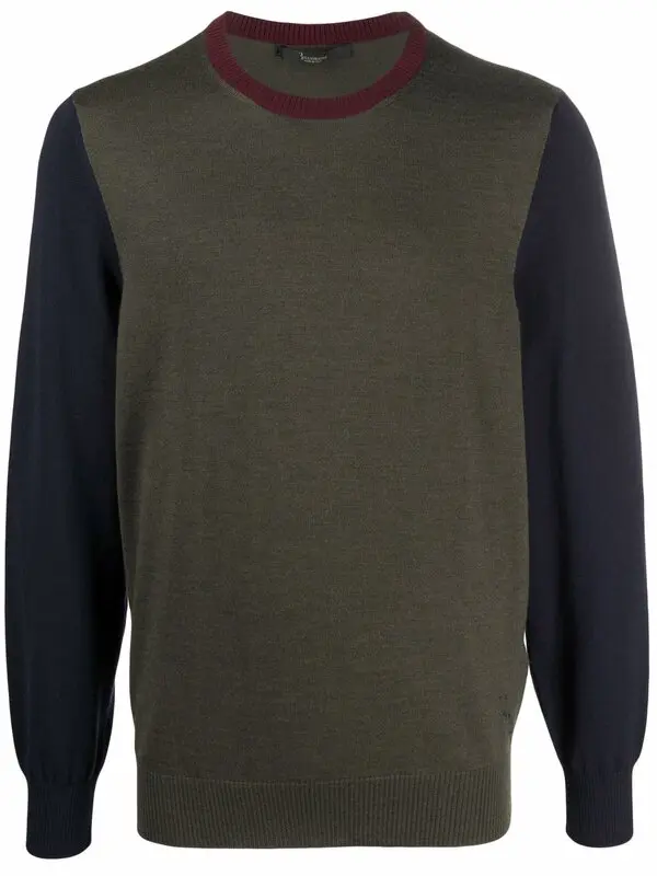 BILLIONAIRE Colour-block Merino Wool Jumper