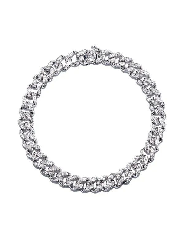 Shay 18kt White Gold Diamond Chain Bracelet - Silver