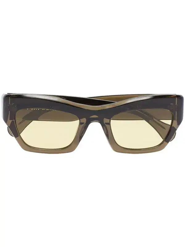 Port Tanger Ayreen Rectangle-Frame Sunglasses In Brown - 40% Off