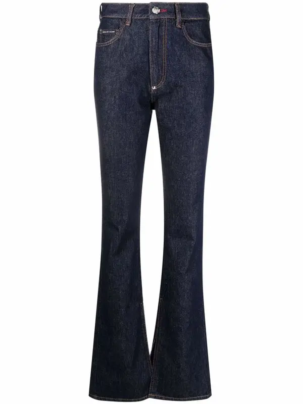 Philipp Plein High-waisted Flare Jeans - Blue