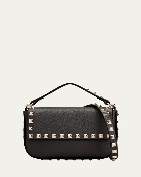 Valentino Garavani Rockstud Top Handle Shoulder Bag - Black