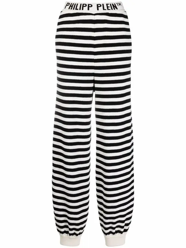 Philipp Plein Striped Track Pants - Black