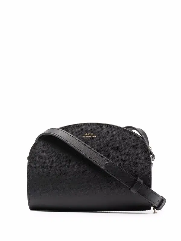 A.p.c. Demi-lune Leather Shoulder Bag