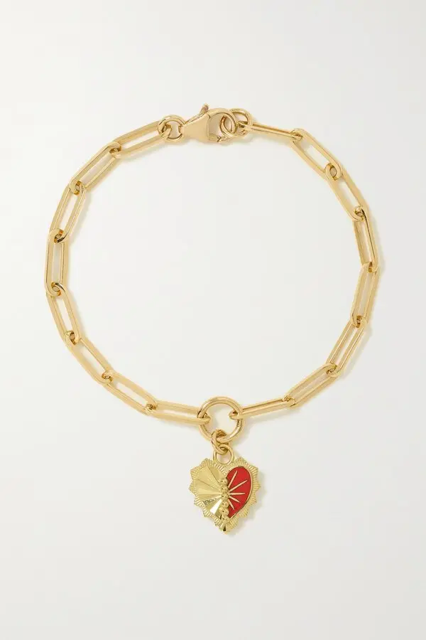 FOUNDRAE Reflection 18-karat And Enamel Bracelet