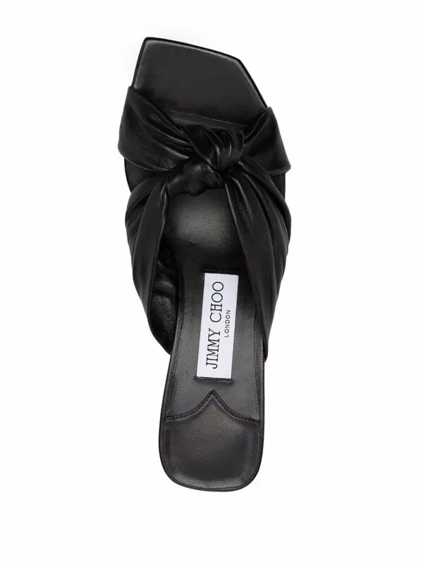 JIMMY CHOO 50mm Avenue Sandals - Black