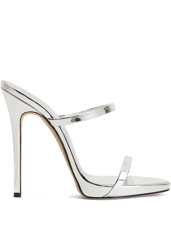 GIUSEPPE ZANOTTI 120mm Darsey Sandals - Silver