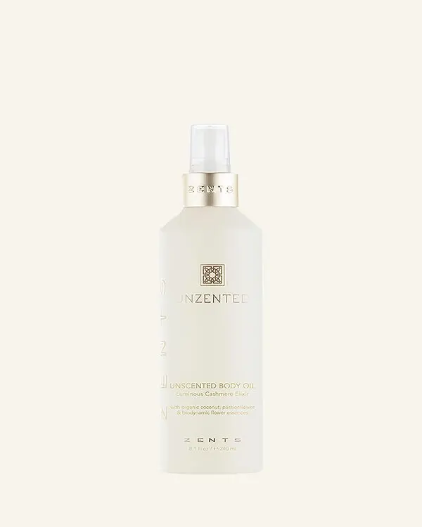 ZENTS 8.1 Oz. Unzented Body Oil Luminous Cashmere Elixir