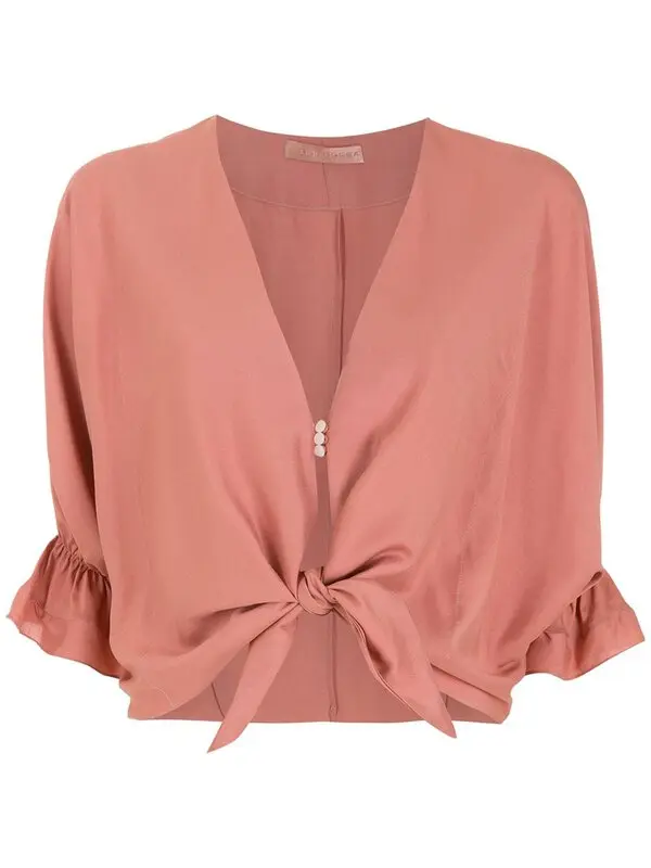 CLUBE BOSSA Rubin Knot-detail Blouse - Neutrals