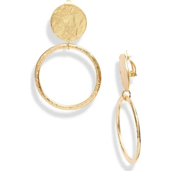 KARINE SULTAN Clip-on Drop Earrings - Gold