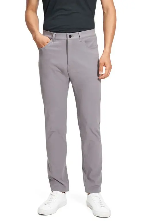 Theory Raffi Twill Straight Leg Pants - Soft Grey