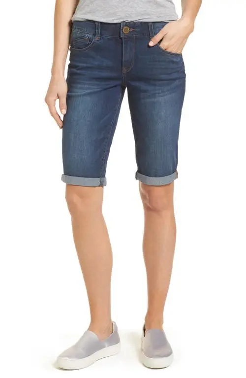 Wit & Wisdom Cuffed Denim Bermuda - Blue
