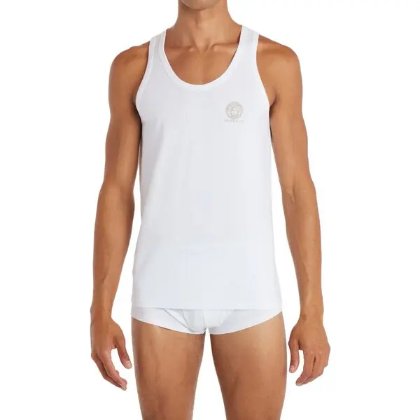Versace Medusa Head Logo Tank - White