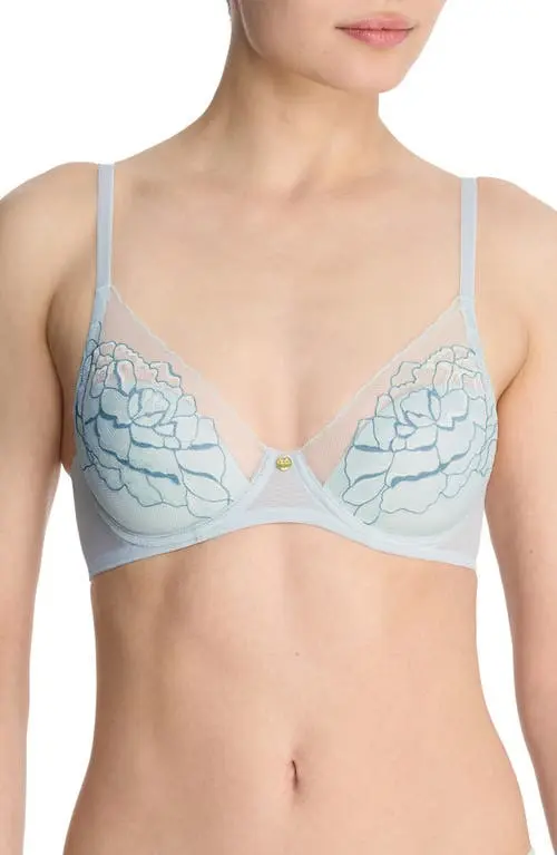 Natori Flora Underwire Contour Bra - Minty/ocean Storm