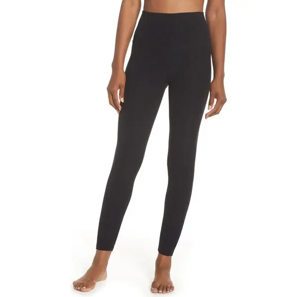 Beyond Yoga Caught In The Midi High Waist Leggings - Darkest Night