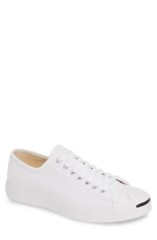 CONVERSE Jack Purcell Low Top Sneaker - White/white/black