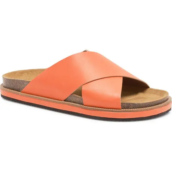 Free People Sidelines Slide Sandal - Papaya