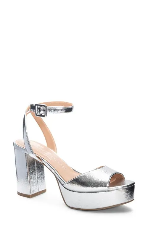 Chinese Laundry Platform D'orsay Sandal - Metallic Silver