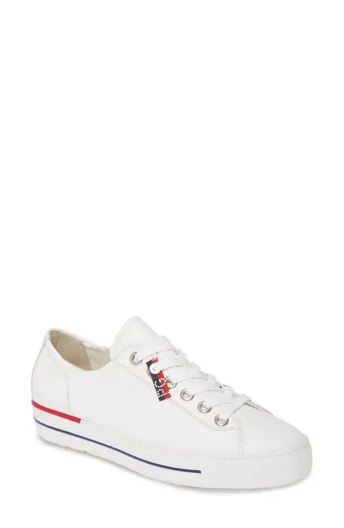 Paul Green Carly Low Top Sneaker - White Leather