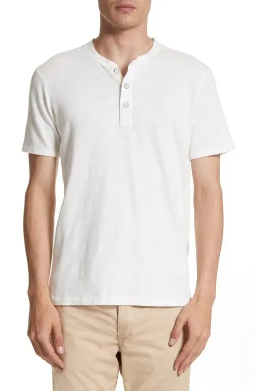 Rag & Bone Classic Short Sleeve Henley - White