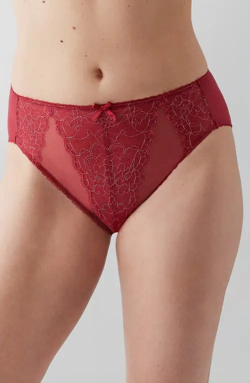 Wacoal Retro Chic High Cut Briefs - Regina Red