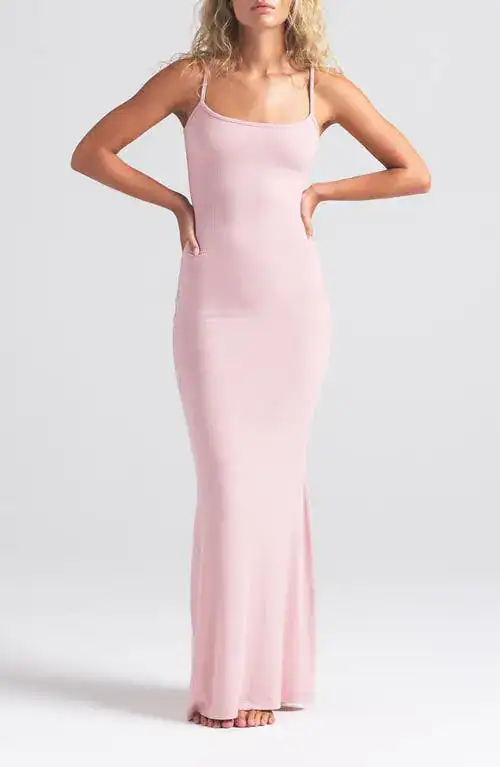 Skims Soft Lounge Long Slipdress - Morganite | Editorialist