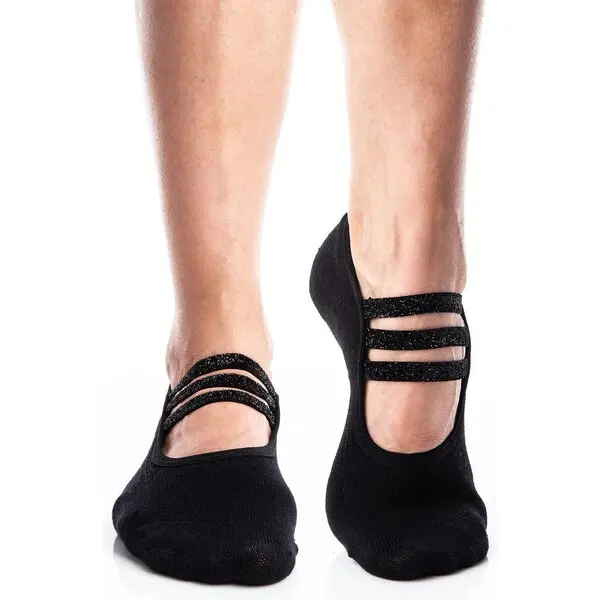AREBESK Sparkle No-slip Closed Toe Socks 2 Pack