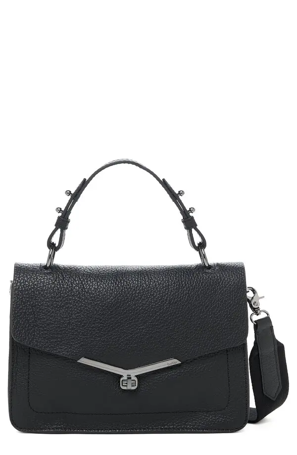 Botkier Valentina Leather Top Handle Bag - Black | Editorialist