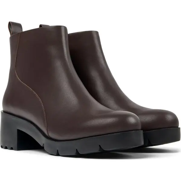 Camper Wanda Bootie - Dark Brown