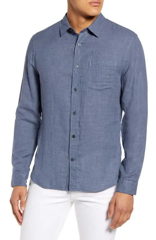Vince Regular Fit Double Face Button-up Shirt - Chambray
