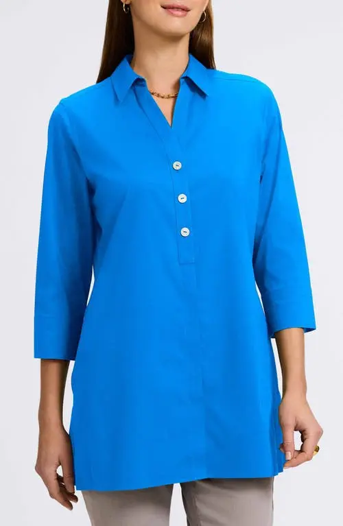 Foxcroft Pamela Stretch Tunic - Cobalt Blue