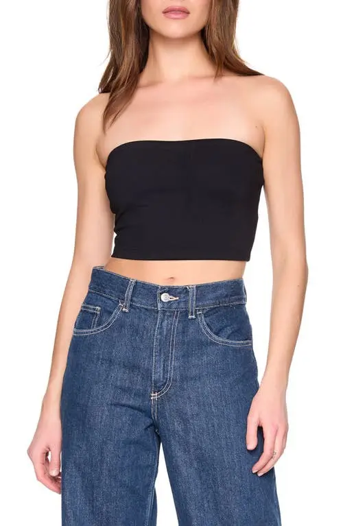 Susana Monaco Core Crop Tube Top - Black