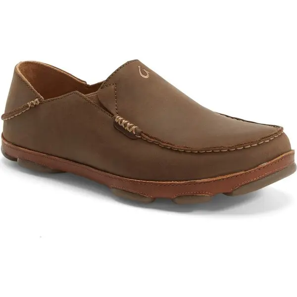 Olukai Moloa Leather Slip-on Loafer - Ray/ Toffee
