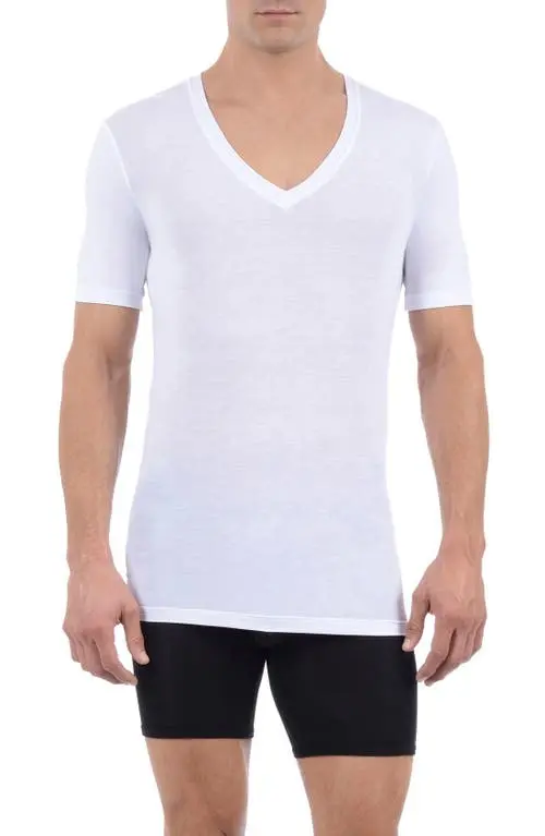 Tommy John Cool Cotton Deep V-neck Undershirt - White