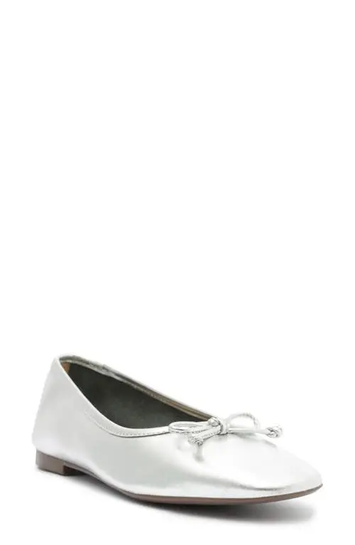 Schutz Arissa Square Toe Ballet Flat - Prata
