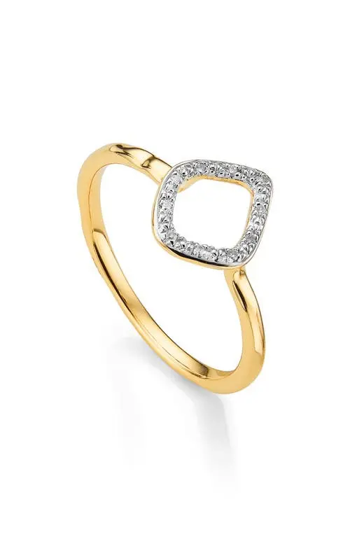 Monica Vinader Riva Mini Kite Diamond Stacking Ring - Gold